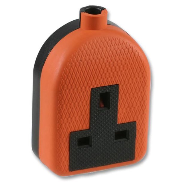 PRO ELEC - 1-Gang Rubber Trailing Socket 13A 250V Orange - Walmart.com
