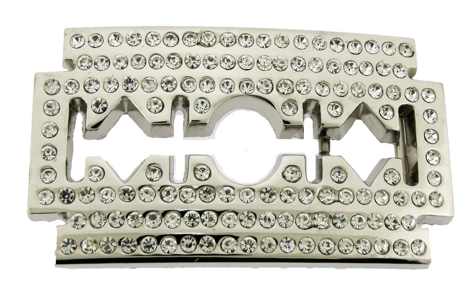 Razor Blade Belt Buckle Barber Shop Silver Metal Gothic Tattoo ...