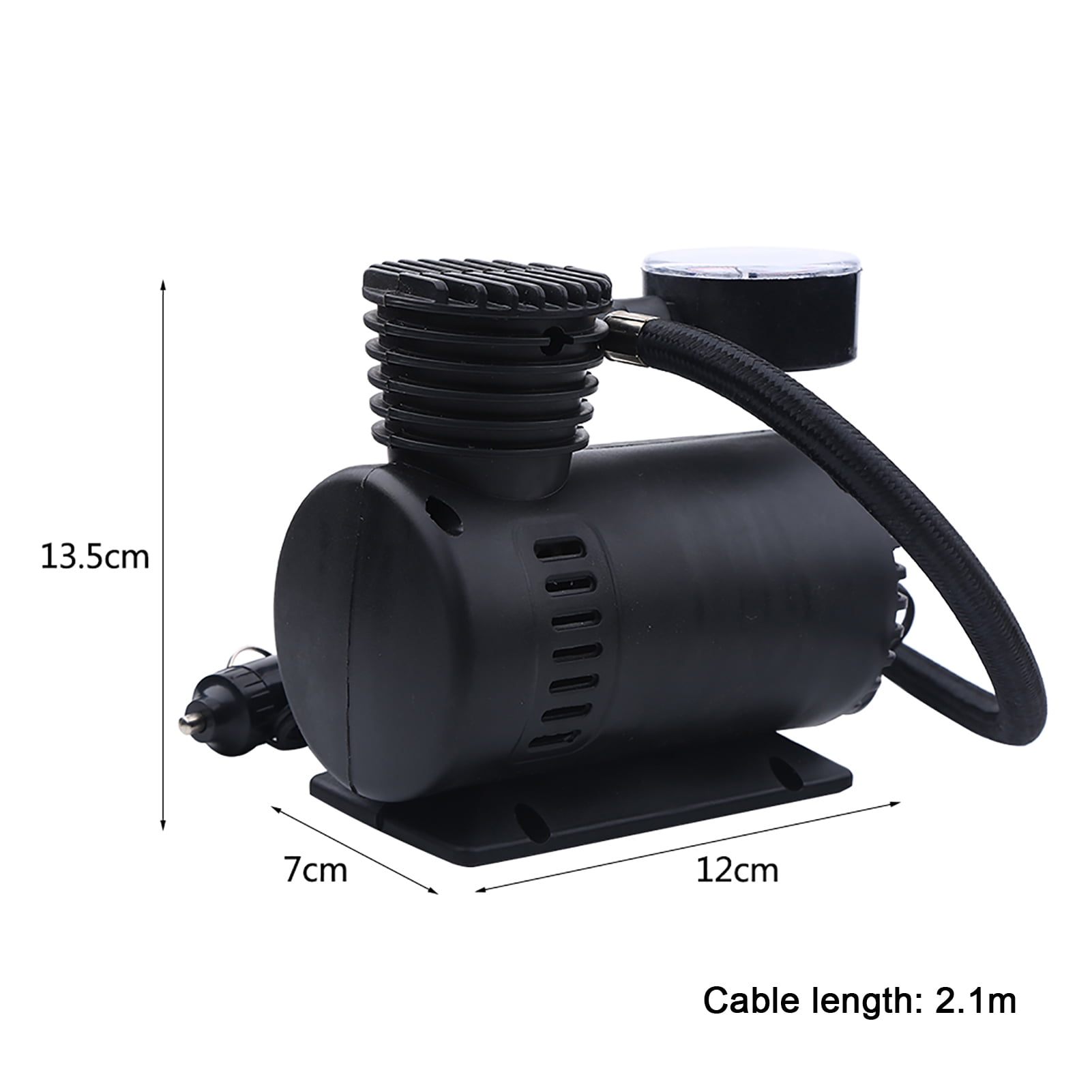 Fdit 12V 300 PSI Portable Emergency Mini Air Compressor Electric Car/M ...