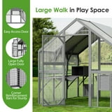 NARTRU Large Wooden Outdoor Cat Enclosure, Weatherproof Cat Catio Cage ...