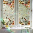 Autumn Pumpkin Window Privacy Film, Orange White Fruits Fall Maple Leaf ...