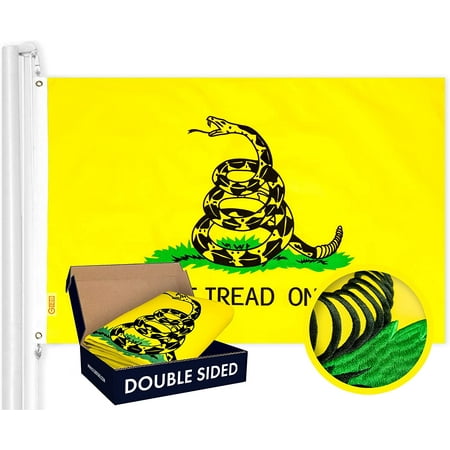 G128 - Dont Tread on Me (Gadsden) Flag | 2x3 feet | Double Sided Embroidered 210D - Indoor ...