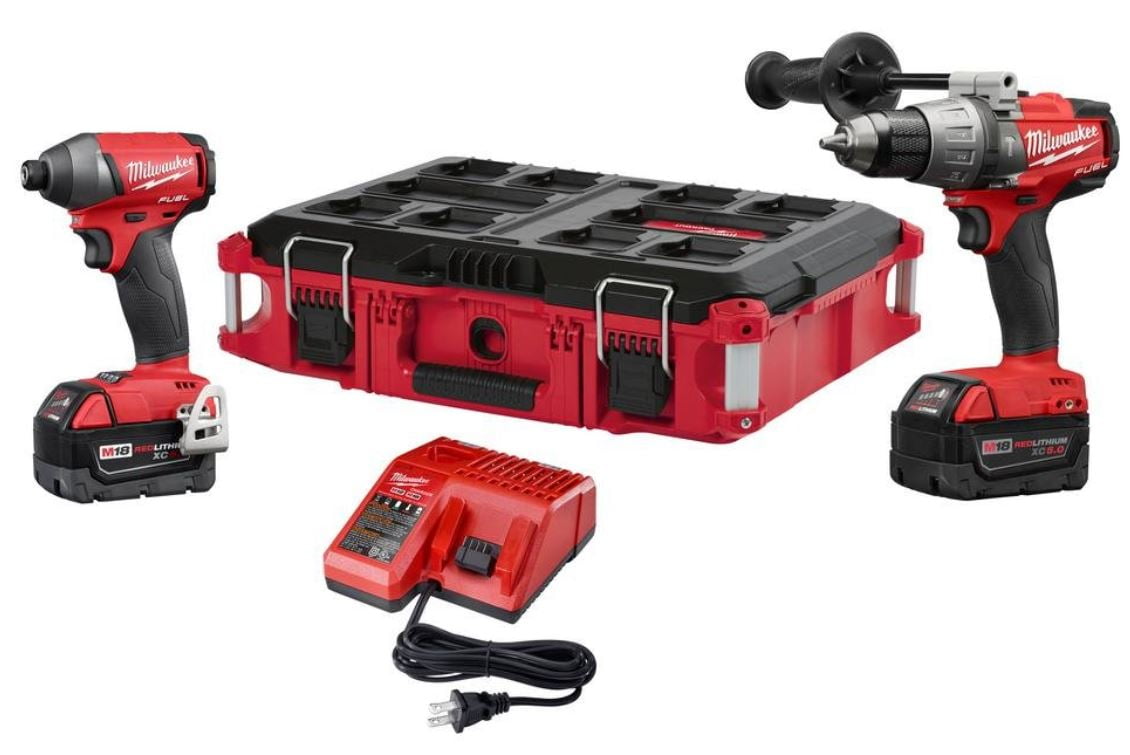 Milwaukee M18 FUEL 18-Volt Lithium-Ion Brushless Cordless Hammer Drill ...