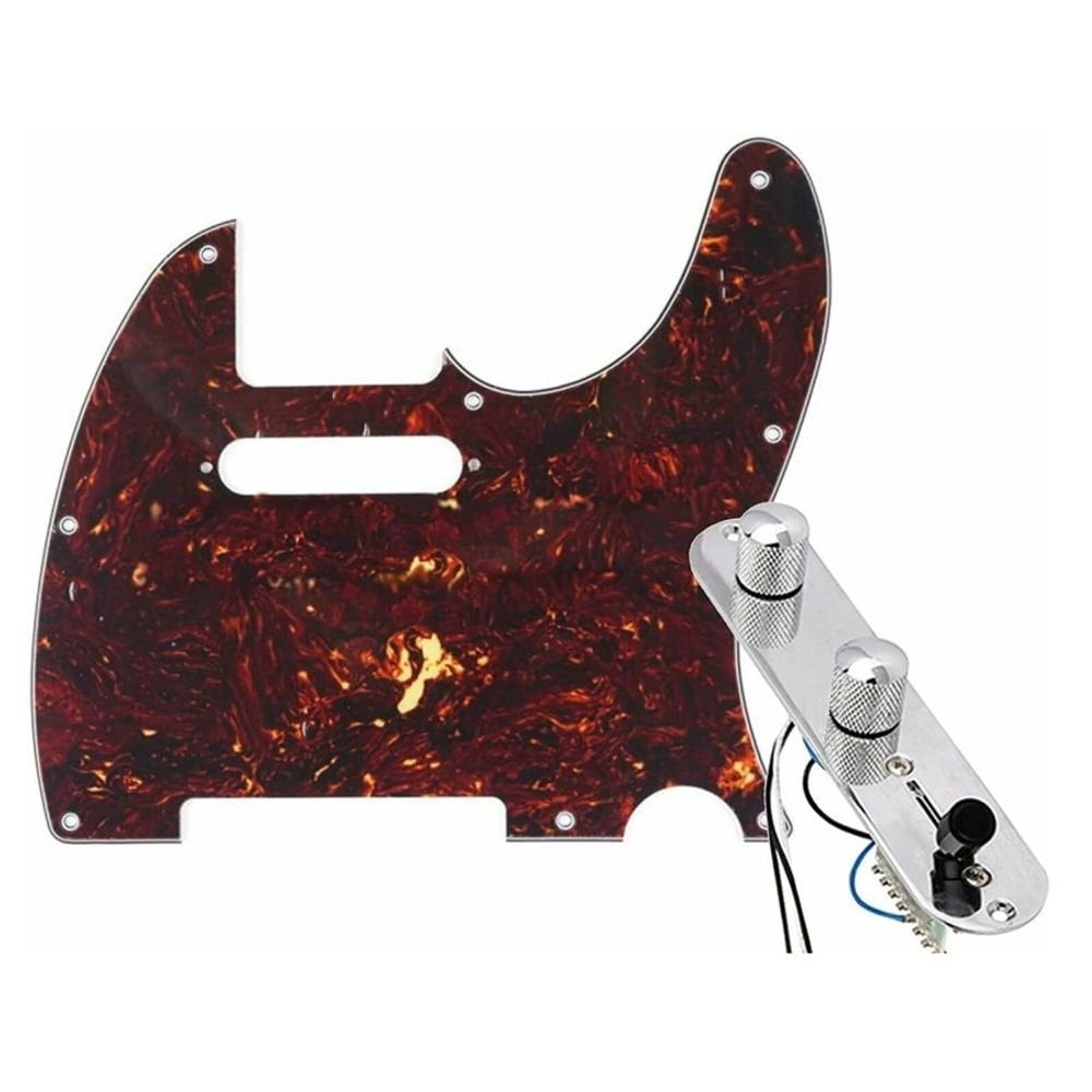 USA MIM Telecaster Pickguard and Loaded Control Plate Black and Black ...