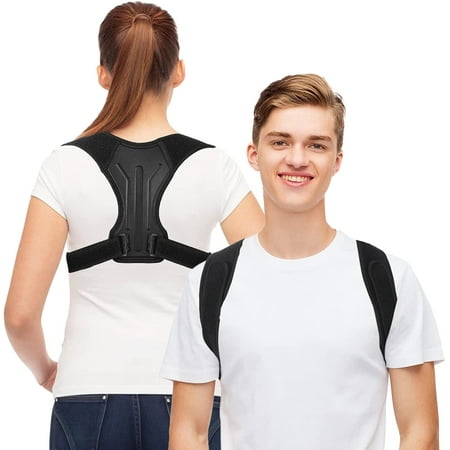 Back Posture Corrector, Adjustable Back Brace Shoulder Lumbar Support ...