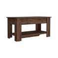 2-Person Entryway Storage Bench with Lift-Top and Lower Shelf, Warm ...