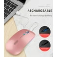 RREGER-LED Wireless Mouse, G12 Slim Rechargeable Silent 2.4G Portable ...