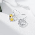 Bee Earrings for Women, 925 Sterling Silver Bumble Bee Dangle Drop ...