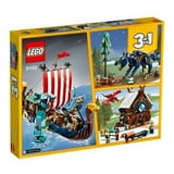 LEGO Creator 3-in-1 Viking Ship, Midgard Serpent & 1192 Bricks Set ...