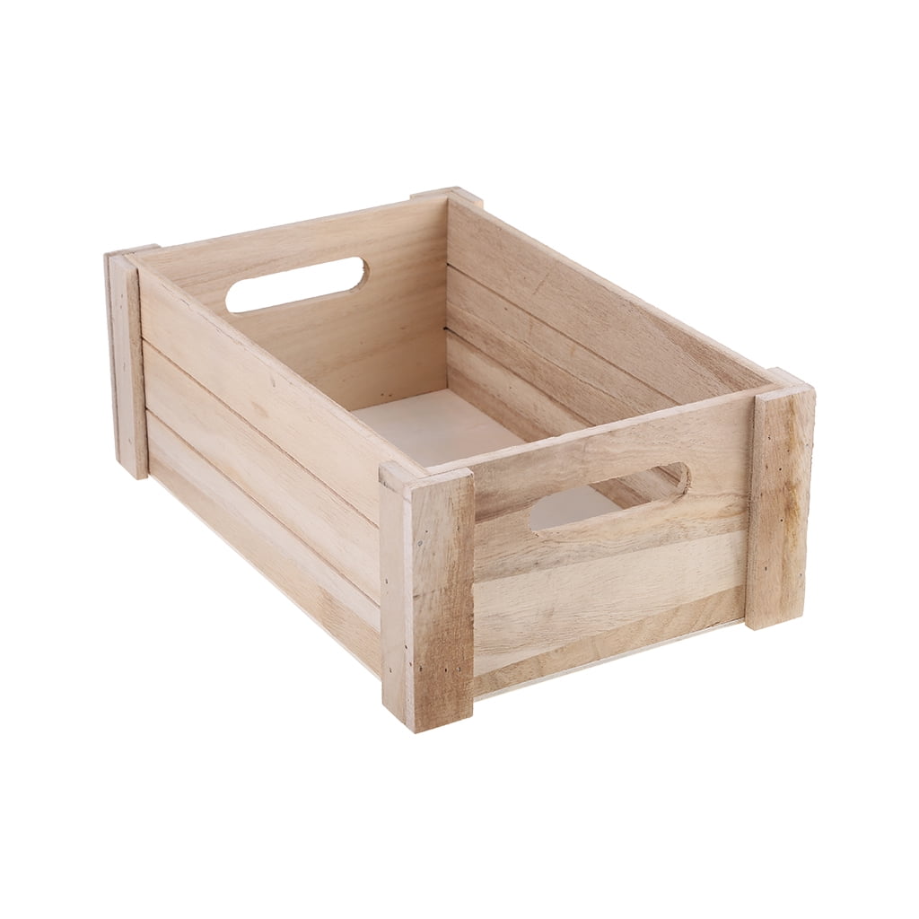 Simple Rectangle Wooden Storage Box Eco Home Cabinet Porch Organizer ...
