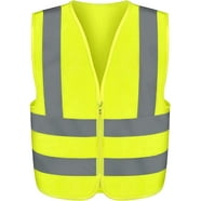 TR Industrial T802 Neon Safety Vest with Front Zipper Knitted, X-Large ...