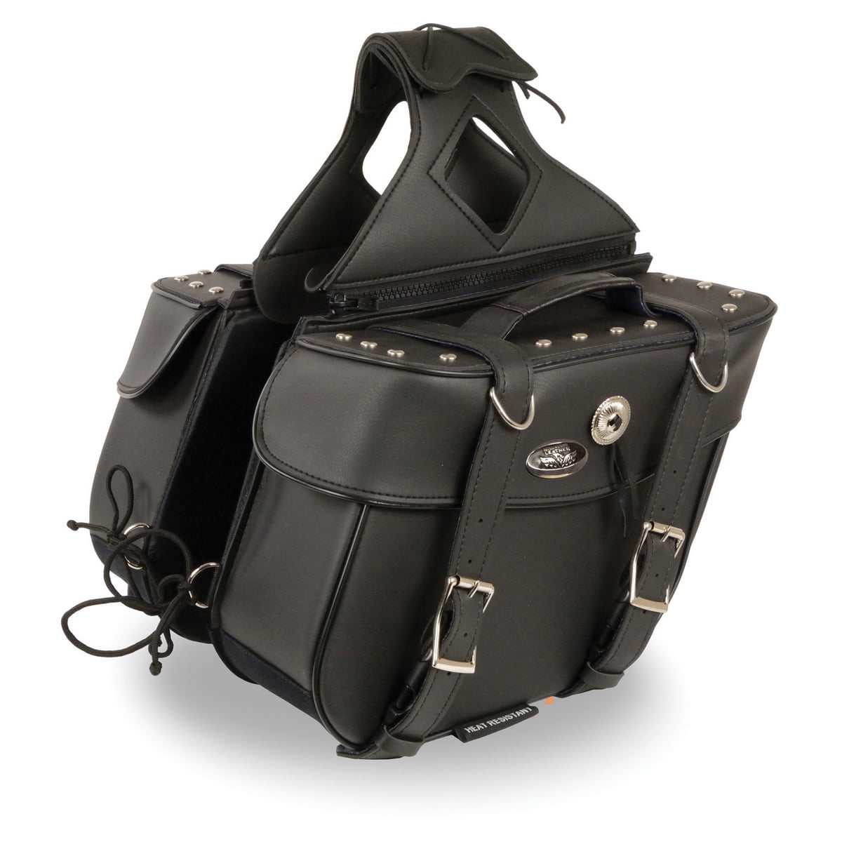 Milwaukee Leather SH629ZB Black Zip-Off PVC Motorcycle Throw Over ...