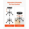 VEVOR Rolling Stool with Foot Rest and Wheels, 450 LBS Weight Capacity ...