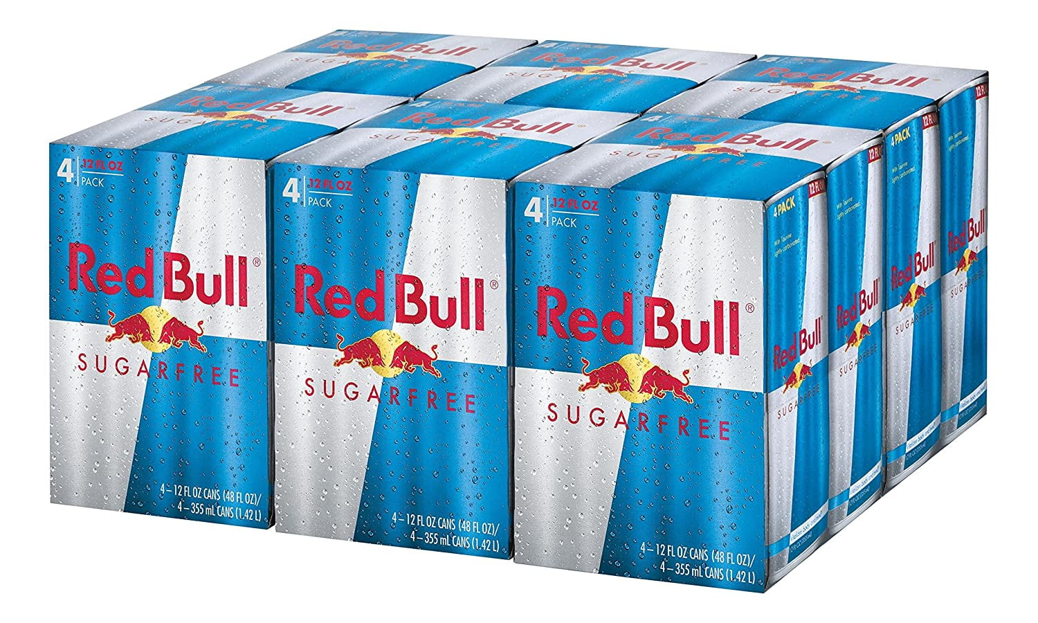 Buy Red Bull Energy Drink Sugar Free 24 Pack of 12 Fl Oz, Sugarfree (6 ...
