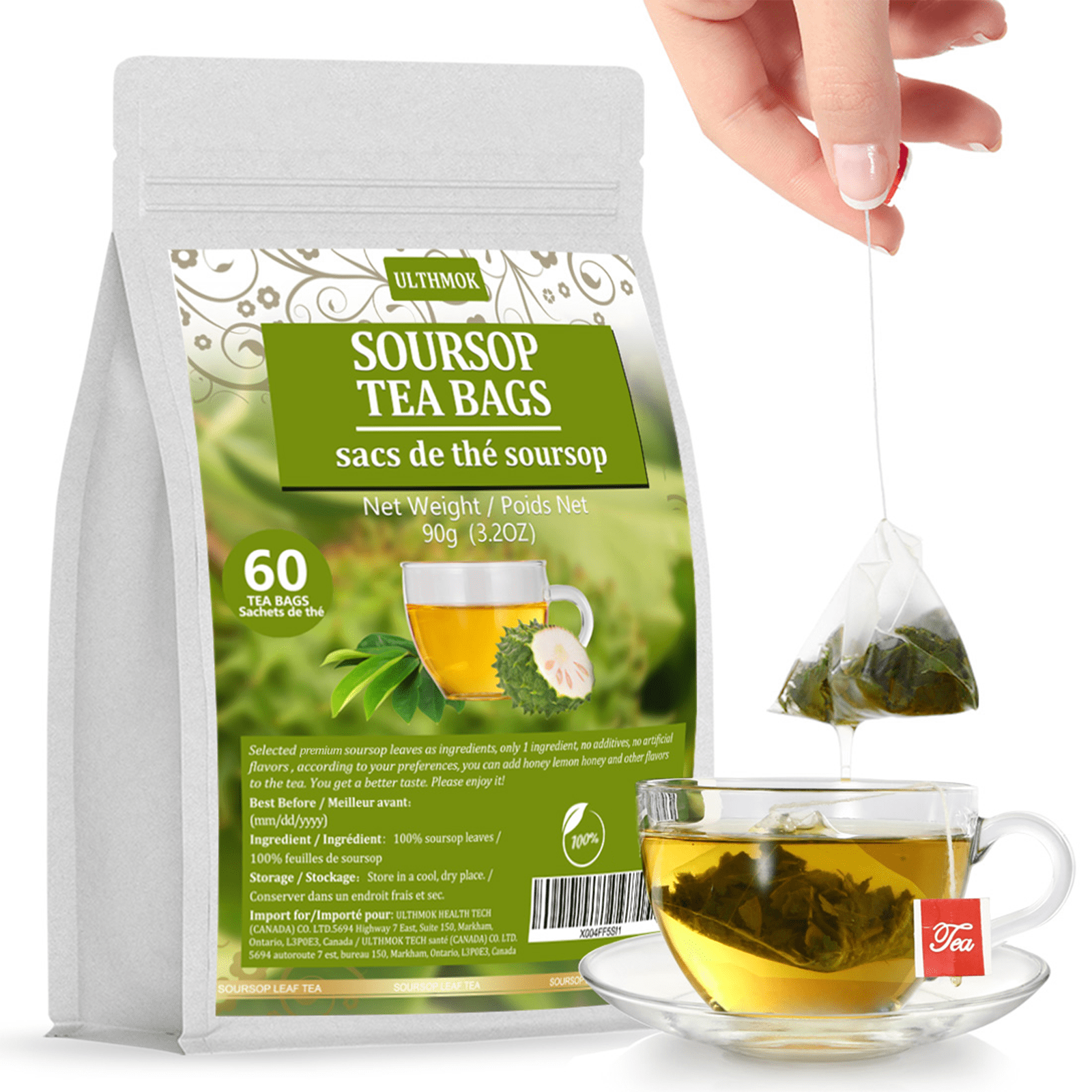 Click here for Ulthmok 60 Soursop Tea Bags  Made With 100 Pure Gr... prices