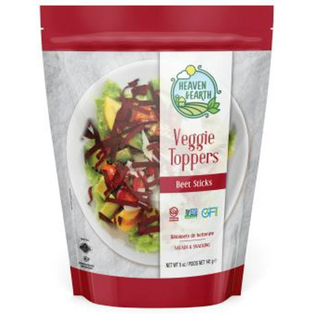 Heaven & Earth Toppers Veggie Beet Sticks GF KPY 142g, Toppers Veggie ...