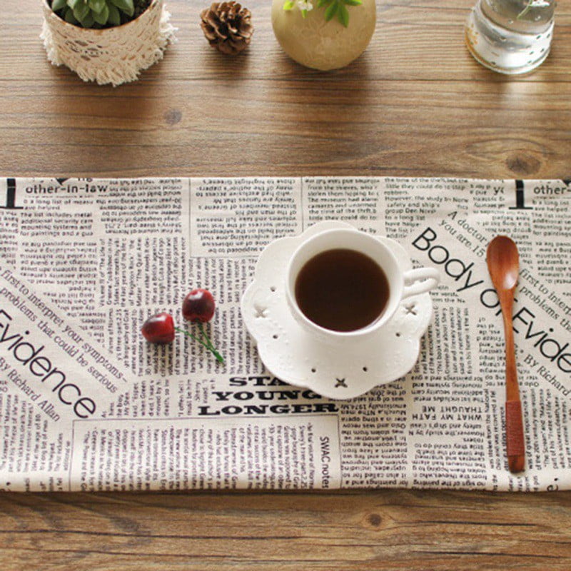 Vintage Newspaper Placemats Heat Resistant for Dining Table Non-Slip ...