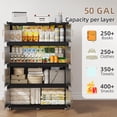 320Gal Heavy Duty Stackable Storage Bins with Lids, 4-Pack Collapsible ...