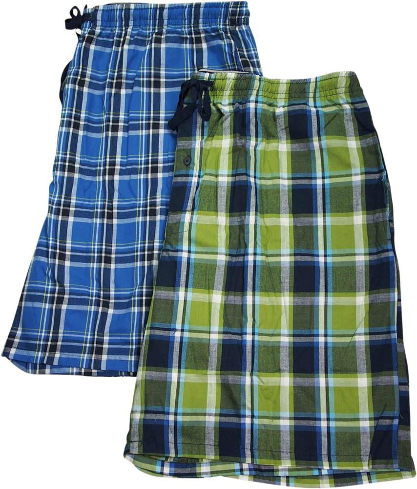 Hanes Mens 2 Pack Cotton Blend Woven Drawstring Lounge Pajama Sleep