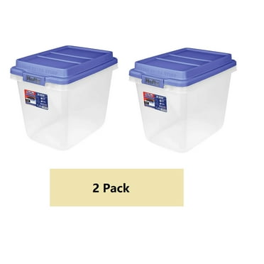 (2 pack) Sterilite 80 Quart Gasket Box, Weather-Resistant Large Clear ...