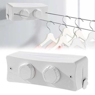42ft Retractable Clothesline, Indoor/Outdoor, Double Line, Folding ...