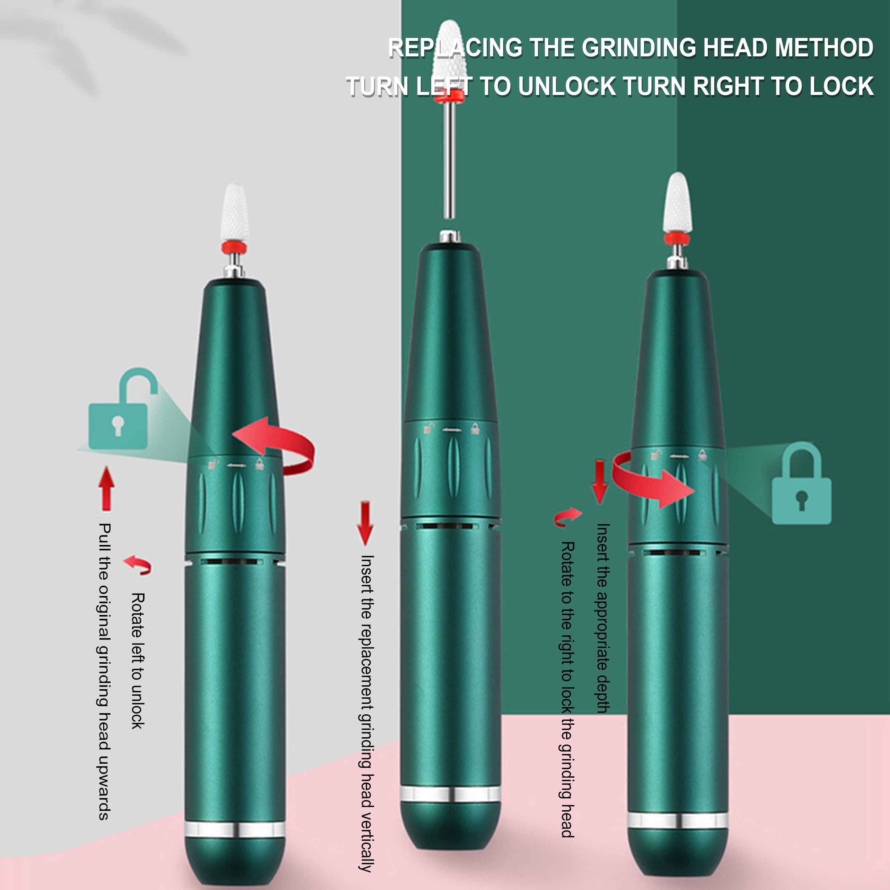 Electric Nail File, Professional Nail Sander 30000 Turns Powerful And ...