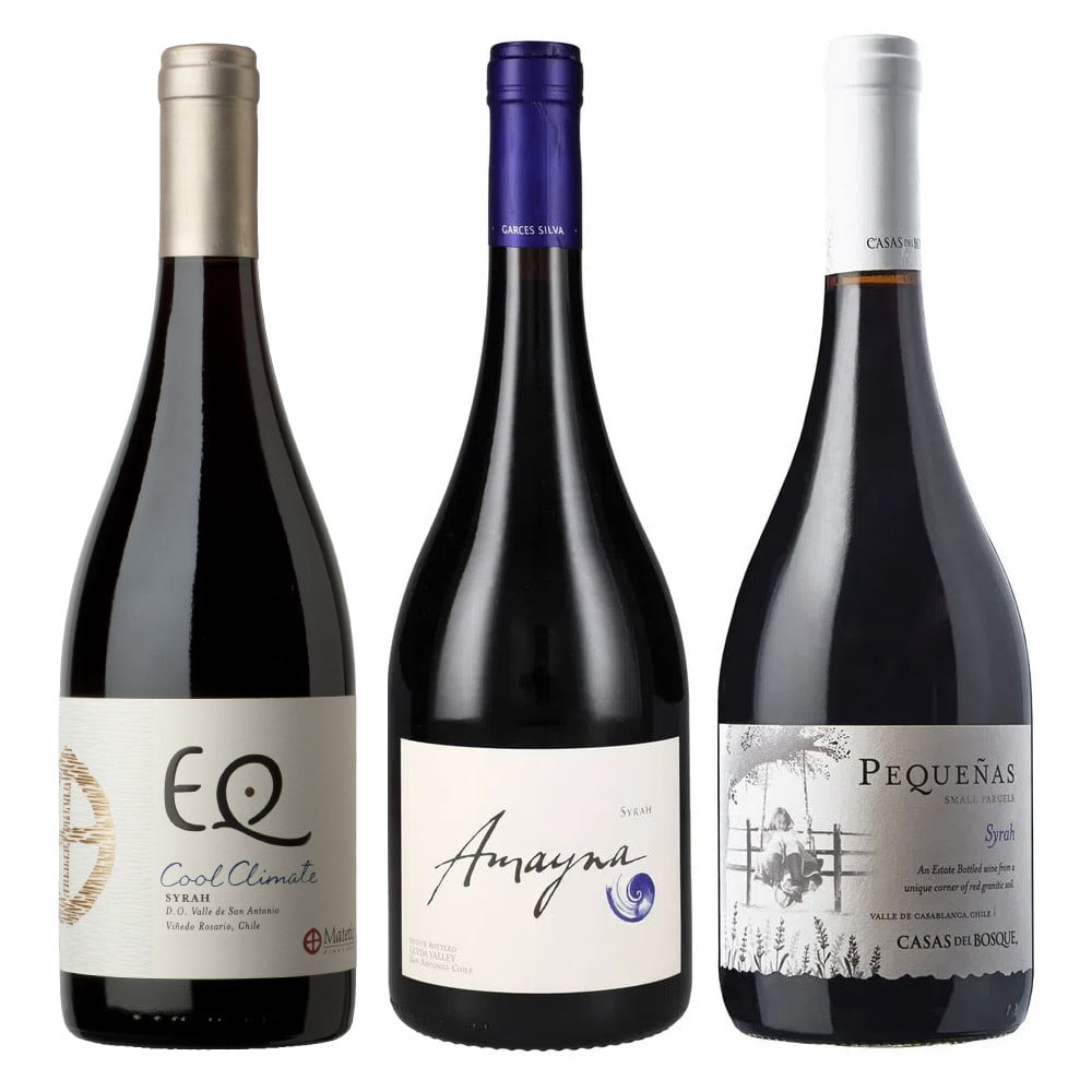 3 Vinos Mix Alta Gama Syrah, 750 Ml | Knasta Chile