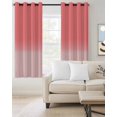 Coral Red Gradient Blackout Curtains 2 Panels, Simple Color Gradient ...