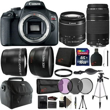 Canon EOS Rebel T7 DSLR Camera Bundle with 18-55mm & 75-300mm Lenses ...
