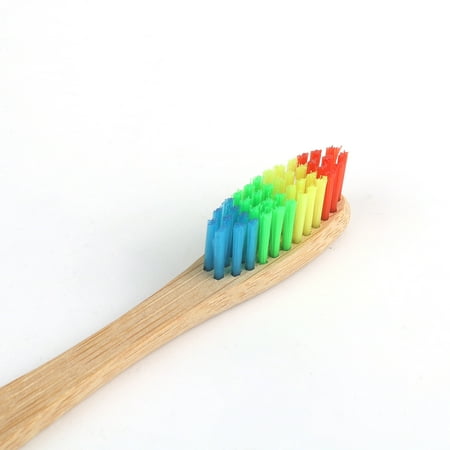 Women Girls Men Boys Bamboo Toothbrush toothbrush Rainbow toothbrush ...