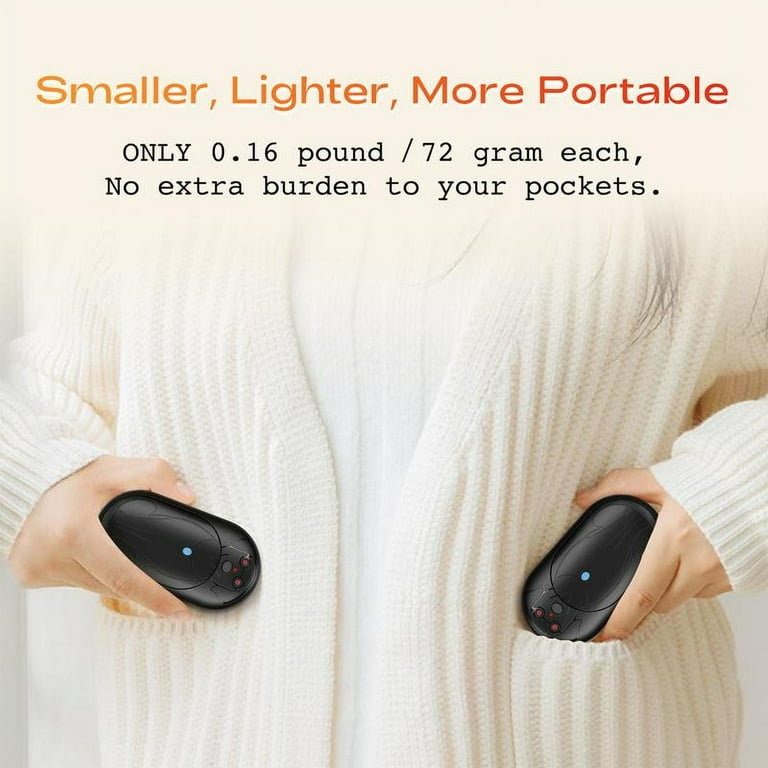 12 Hour Hand Warmers Rechargeable Hand Warmers 2 Pack - 6000mAh ...