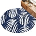 Palm Leaves 4' Round Rug for Cozy Reading Nook Home Office Chair Area ...
