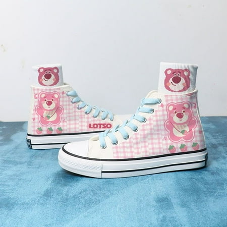 Disney Toy Story Lotso Kawaii Shoes Winnie the Pooh Sneakers High Top ...