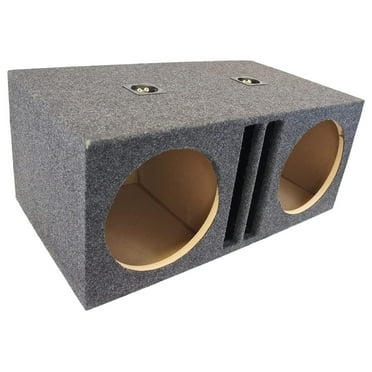 QPower QBOMB12V Dual 12" Vented Ported Subwoofer Sub Box with Bedliner ...