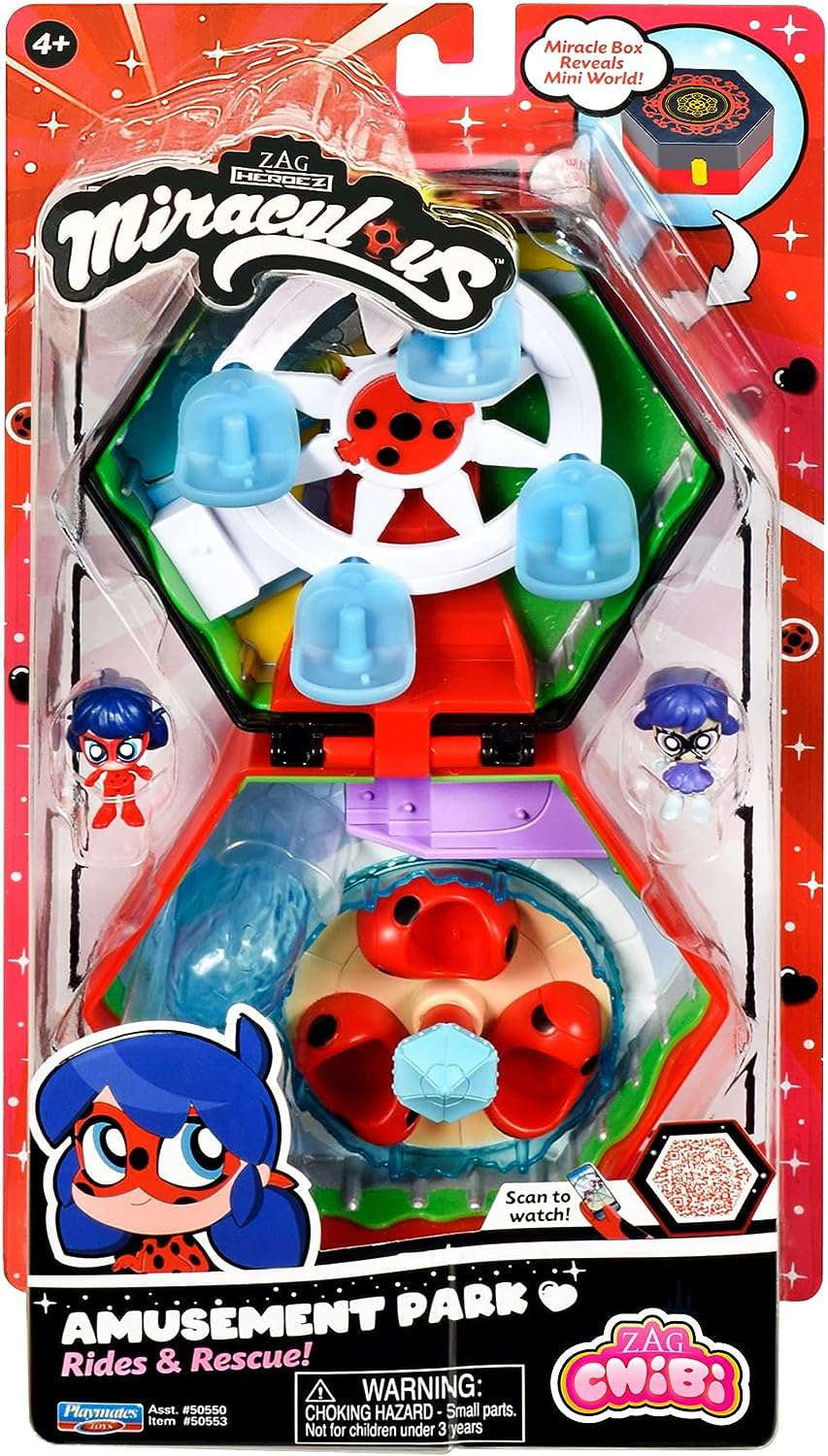 Miraculous Chibi Amusement Park: Rides & A Rescue Miracle Box Playset ...