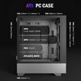 PC CASE ATX 3 Case Fans Pre-Installed, Mid Tower Computer Case with ...