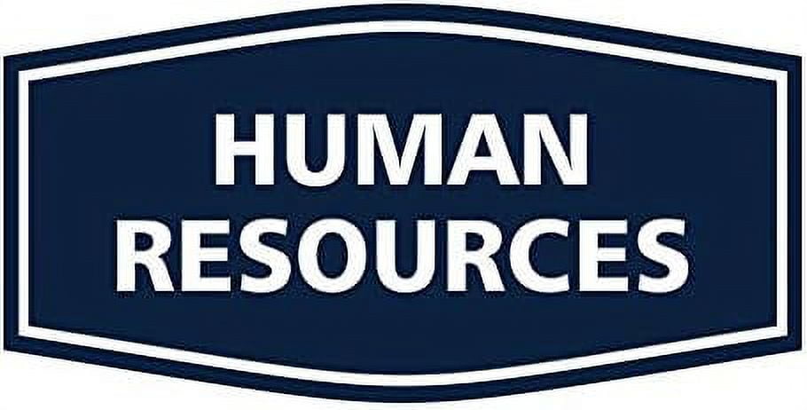 fancy human resources sign with adhesive tape, mounts on any surface ...