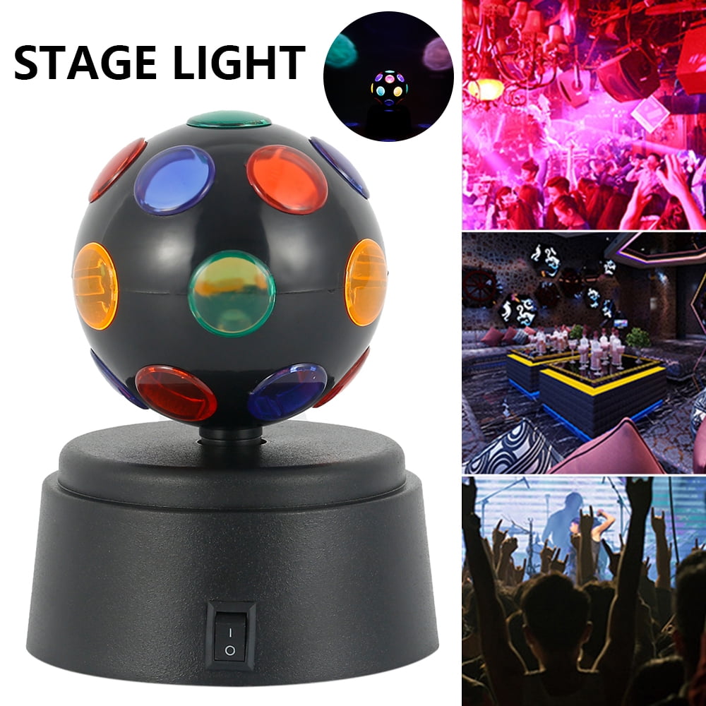 HOTBEST Seated Rotating Stage Light Ball Disco Ball Party Light Energy-Saving LED Voice ...