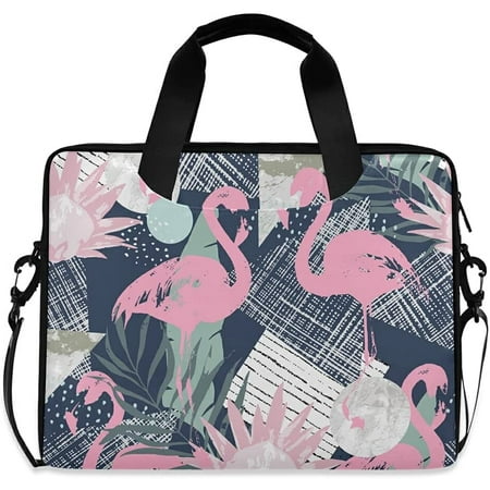 Pink Flamingos And Retro Tropical Birds Laptop Bag Case 13 14 15.6 inch ...