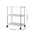 Mobile Storage Rack with Shelf, Kitchen Spice Rack, Under Sink Standing ...