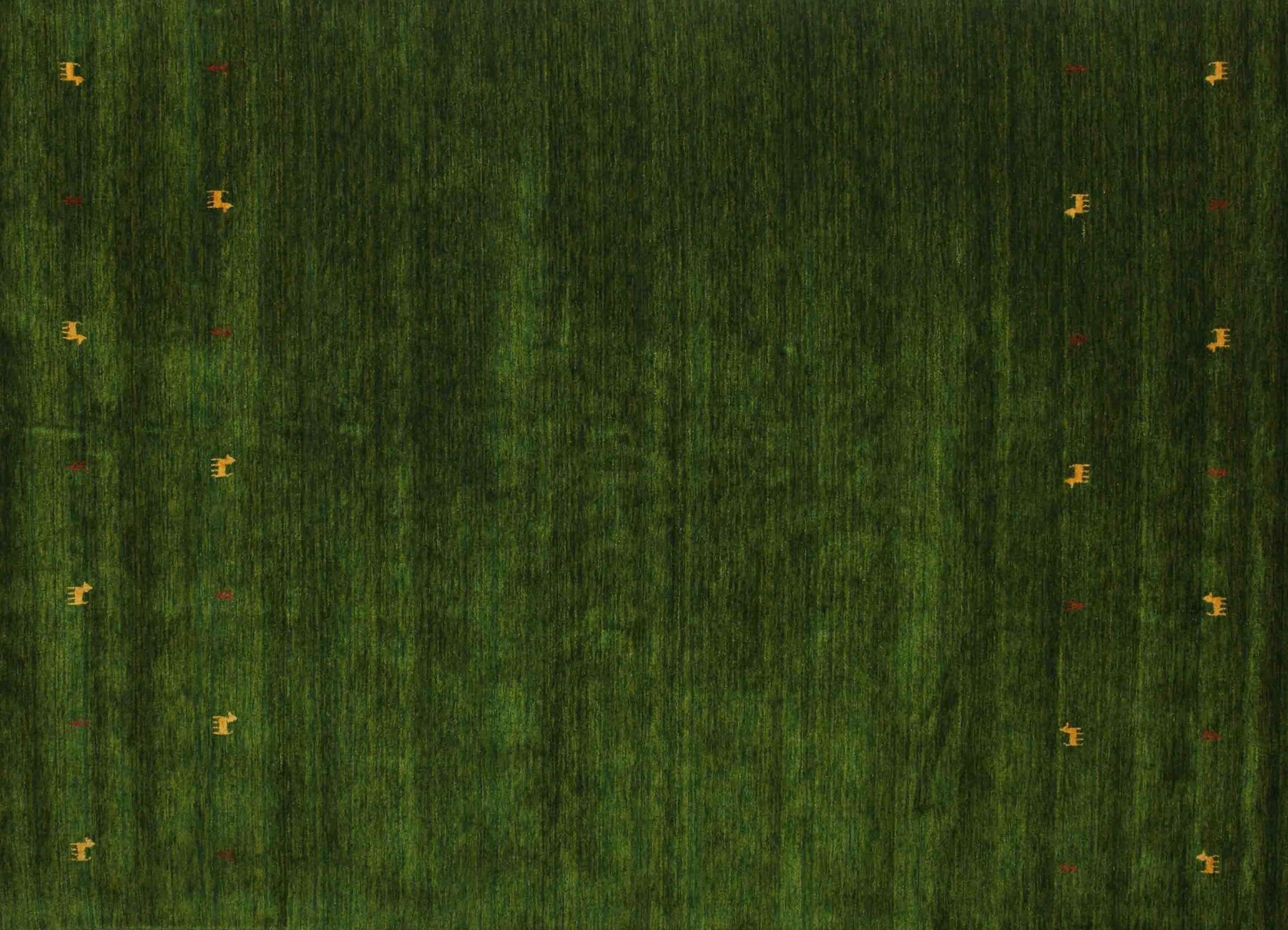 Ahgly Company Indoor Rectangle Contemporary Dark Forest Green Abstract ...