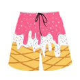 Binienty Men's Board Shorts Swim Trunks With Ice Cream Waffle Pattern ...