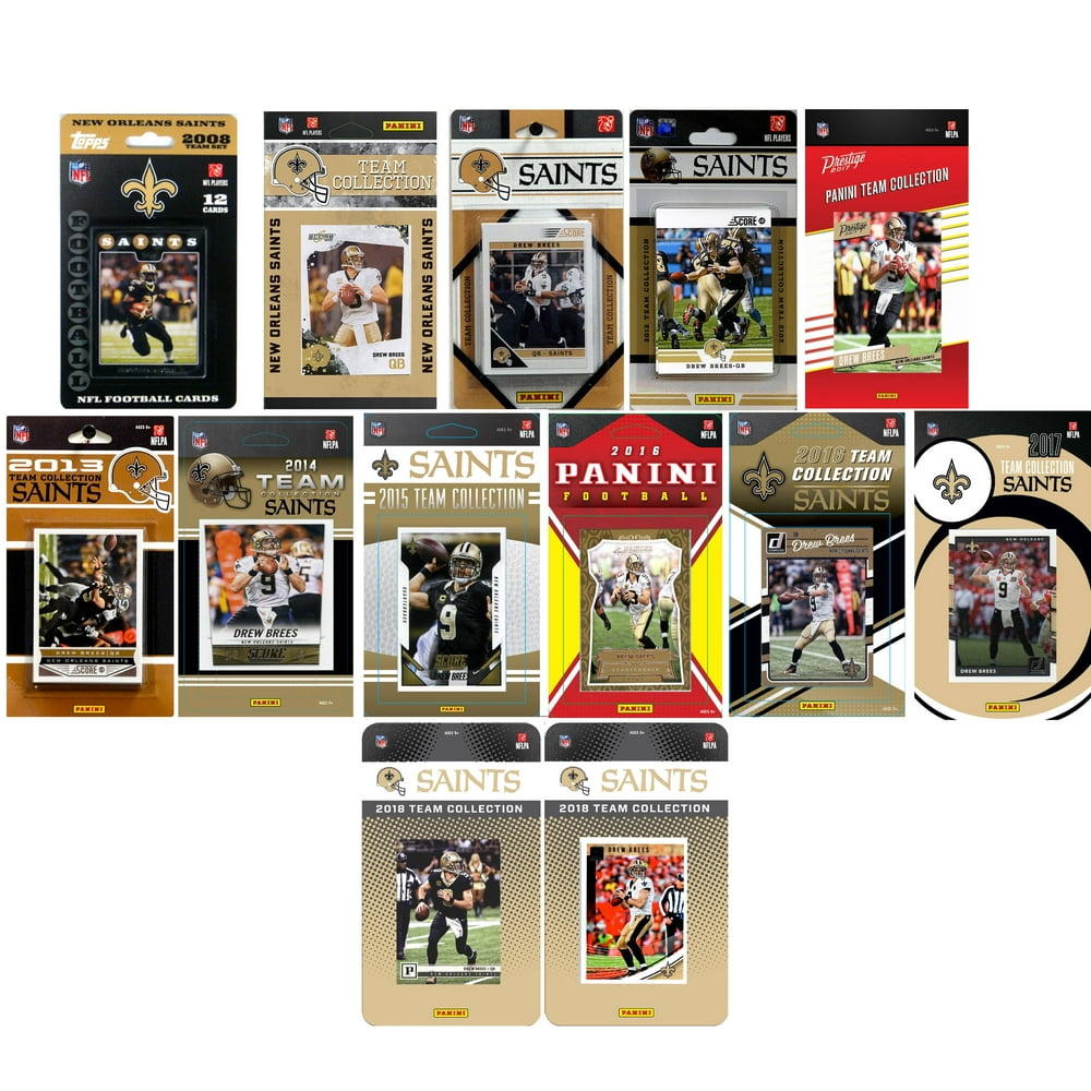 NFL New Orleans Saints 13 Different Licensed Trading Card Team Sets ...