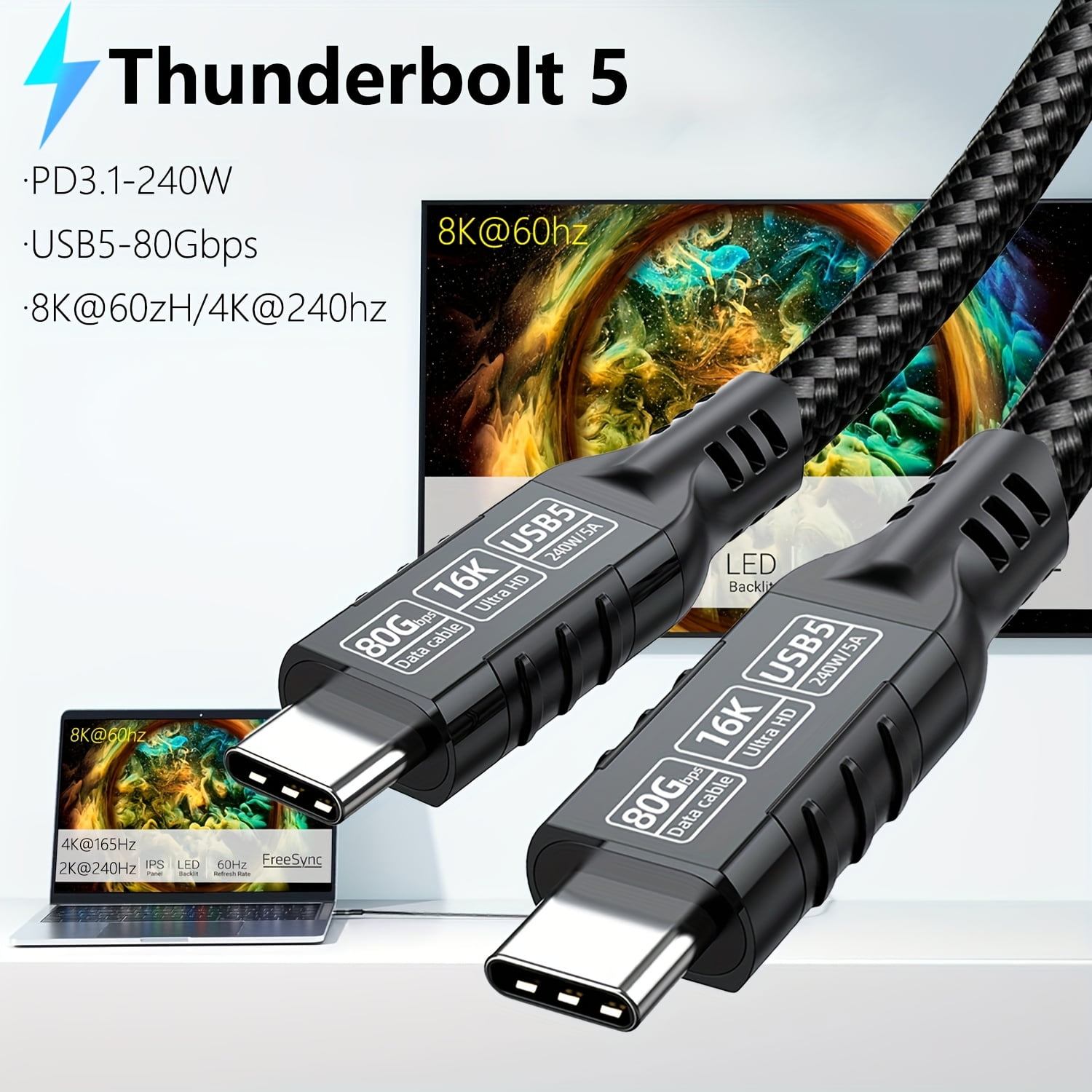 Click here for Unbranded 5-Foot 5 Cable  Usb5 80gbps Ultra High-S... prices
