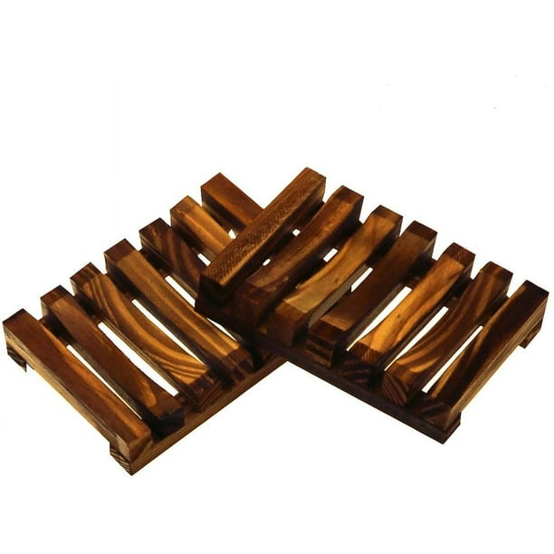 Soap Dish Shower / Bath (2 Pieces) Wooden Handmade Soap Holder Holder ...
