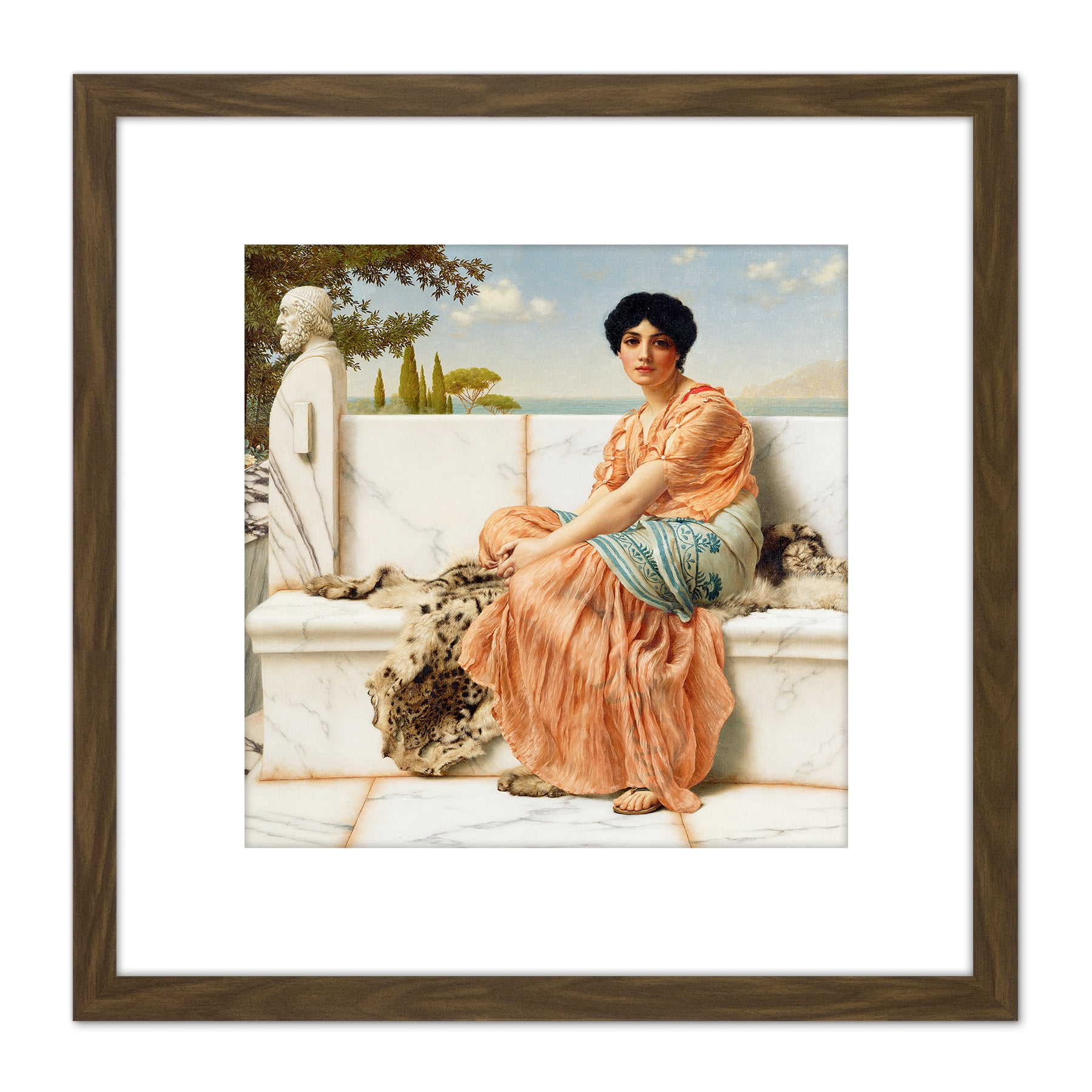 Godward Reverie Days Of Sappho Antiquity Painting 8X8 Inch Square ...