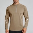 Mrmaere Men's Top Stand Collar Long Sleeve Zipper Solid Casual Athletic ...