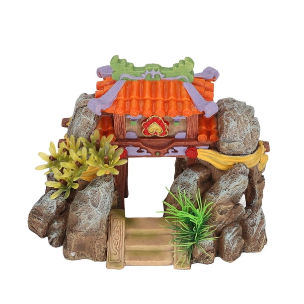 Aquarium House Decoration, Fish Castle Ornament Fade Resistant Safe ...