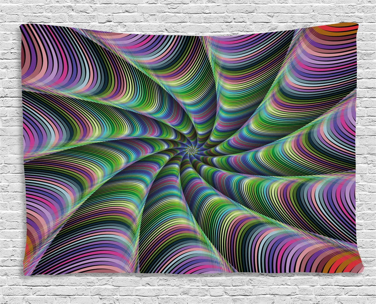 Fractal Tapestry, Psychedelic Tentacles Converging into Flower Form ...