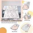 Bunny Blanket for Girls Boys 40"x50" – Hand Drawn Rabbit Flannel Fleece ...